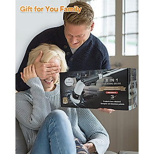 cllis Electric Spin Scrubber, Shower Scrubber with Long Handle & 8 Replaceable Brush Heads, 3 Speeds Cleaning Brush Power Scrubber, Adjustable Extension Handle Spin Brush for Cleaning Bathroom,Tub