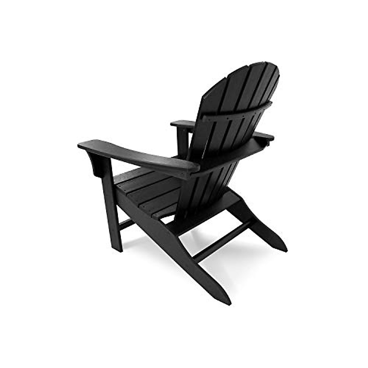 Trex Outdoor Furniture Yacht Club Shellback Adirondack Chair in Charcoal Black