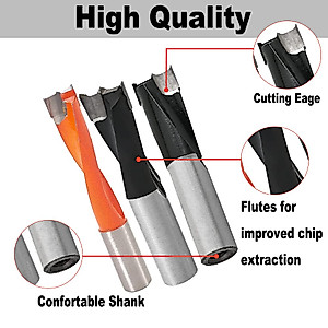 Utoolmart Brad Point Drill Bits for Wood 10mm x 57mm Forward Turning HSS for Woodworking Carpentry Drilling Tool 1pcs