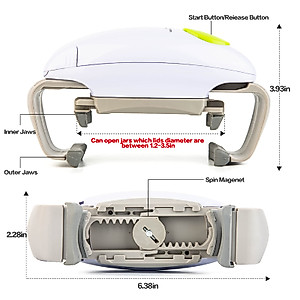 Electric Jar Opener, Automatic Jar Opener Kitchen Gadget,The Hands Free Bottle Opener for Woman,Seniors with Arthritiss,Weak Hands with Less Effort to Open