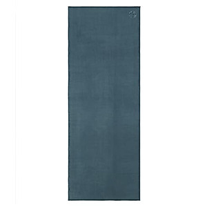 Manduka eQua Yoga Mat Towel - Quick Drying Microfiber, Lightweight, Easy for Travel, Use in Hot Yoga, Vinyasa and Power, 72 Inch (182cm), Sage Green