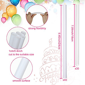 80Pcs Cake Tier Stacking Kit 10Pcs Clear Cake Separator Plates for 4, 6, 8, 10, 12 Inch Cakes with 30Pcs Clear Cake Stacking Dowels and 40Pcs White Plastic Cake Sticks Support Rods for Tiered Cake