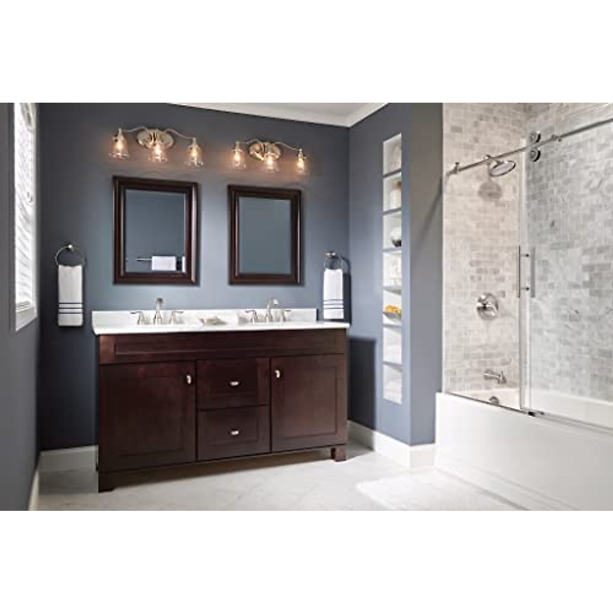 Moen Hamden Spot Resist Brushed Nickel 18-inch Single -Towel Bar, MY6218BN