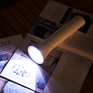 Rechargeable Desk Lamp, Foldable Portable Battery Operated Desk Lamp for Home Office, 2500mAh Cordless LED Desk Lamp with Flashlight Function, Eye Protection Study Lamp (White)