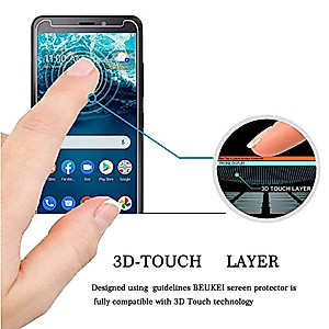 beukei (3 Pack) Compatible for Nokia C100 Screen Protector Tempered Glass,Touch Sensitive,Case Friendly, 9H Hardness