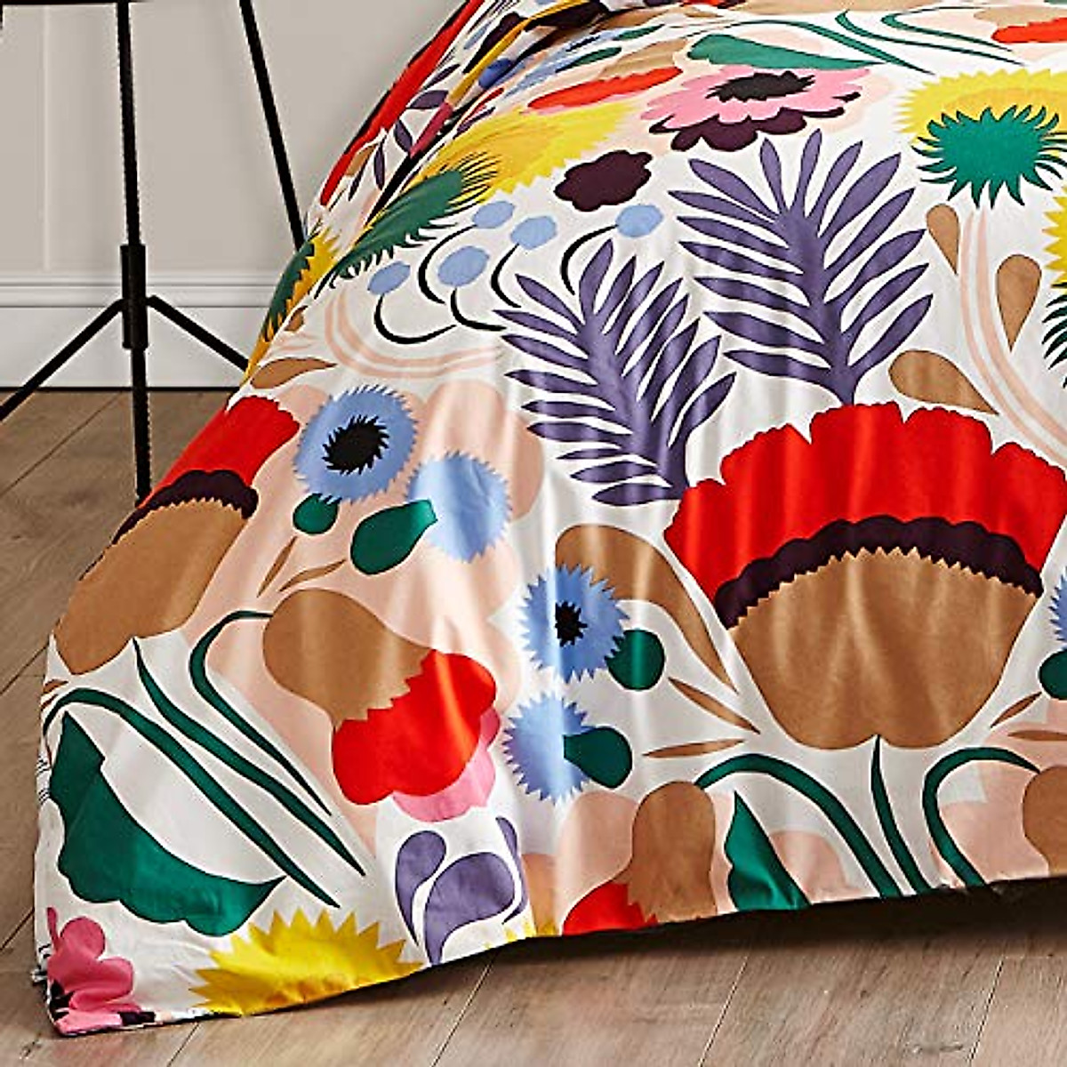 Marimekko - Queen Duvet Cover Set, Cotton Percale Bedding with Matching Shams, All Season Home Decor (Ojakellukka Multicolor, Queen)