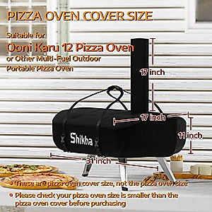 Shikha ooni Karu 12 Carry Cover Pizza Oven Cover Pizza Oven Cove Waterproof 600D Pizza Oven Carry Cover Accessories Cover for Gas Pizza Oven