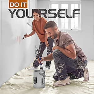 Utopia Drop Cloth for Painting (9x12 ft, 1 Pack) Washable and Reusable Canvas Fabric for Furniture & Floor Protection Highly Absorbent Paint Cover - Duck Dropcloth for Outdoor and Indoor Use