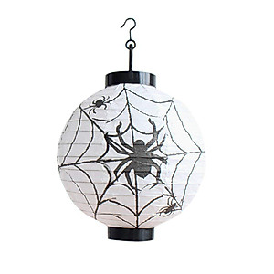 CCOOfhhc Halloween Decorations Paper Lanterns with Light,1pcs of Pumpkin Spider Bat Skeleton Castle Halloween Outdoor Party Supplies