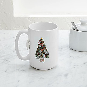 CafePress Merry Maltese Large Mug Ceramic Coffee Mug, Tea Cup 15 oz