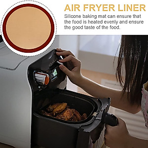 SOLUSTRE Silicone Baking Mats Reusable Non- Stick Pastry Mat Oven Liner Sheets Mats Silicone Pan Liners Round Cake Pan Mat for Making Cookies Macarons Bread Pastry Pizza Cookie Baking Pad 12inch