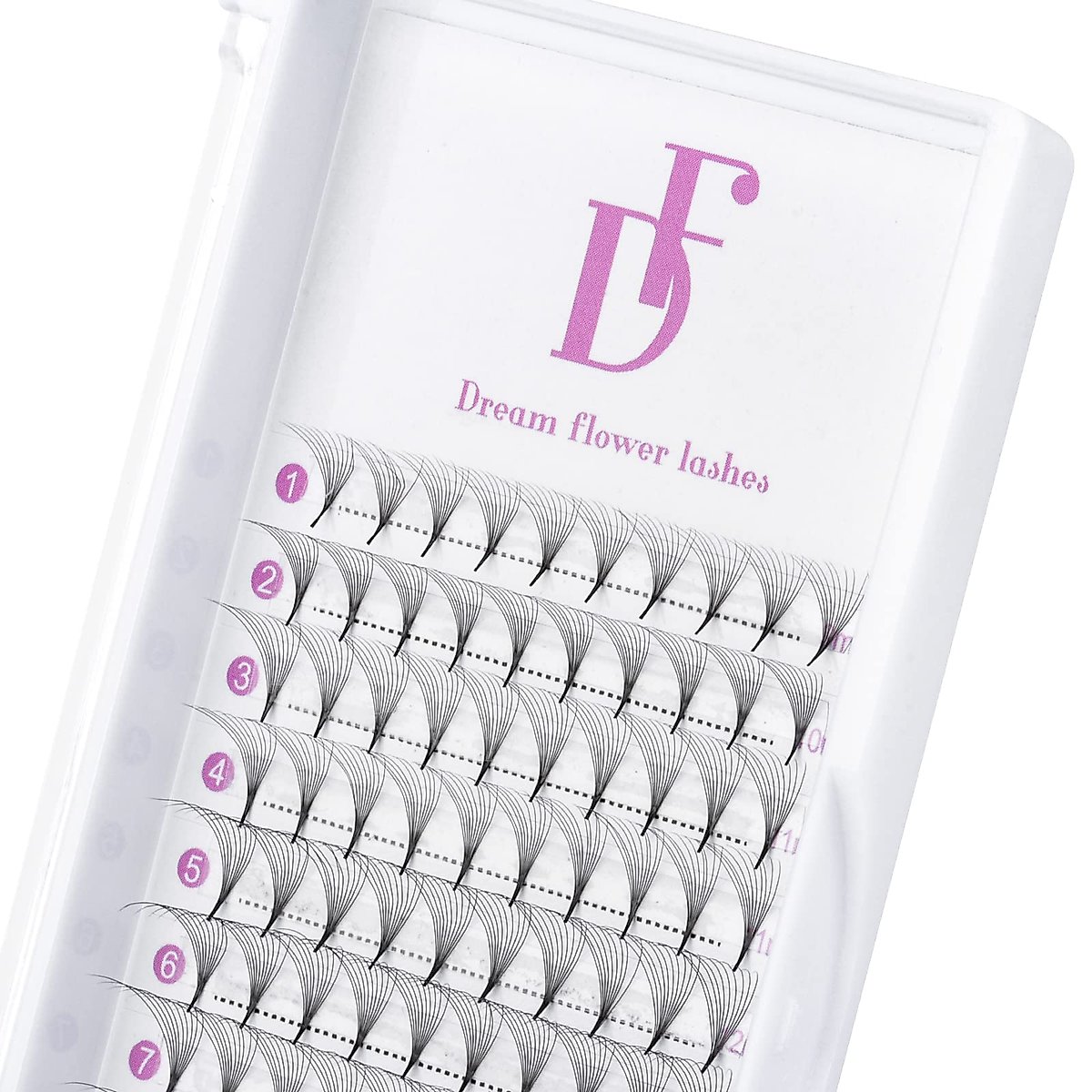 12 Colors Lash Extensions 10D DF Premade Fans Eyelash Extensions 14mm D Curly Color Lashes Volume Lash Extensions（color-10D-0.07D-14mm）