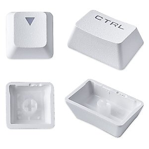PBT Double-Shot Full Set 104 Key keycaps US Layout Replacement for Corsair K70 RGB MK.2 SE Mechanical Keyboard (White)