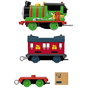 Thomas & Friends Motorized Toy Train Percy’s Mail Delivery Battery-Powered Engine with Cargo for Preschool Pretend Play Kids Ages 3+ Years