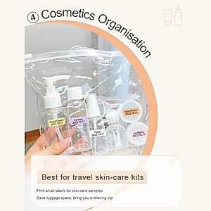 Yosoo Receipt Printer, Receipt Printers 57mm with 50 * 30mm/200 Label Stickers Thermal Receipt Printer for Easy and Clear Printing (White)