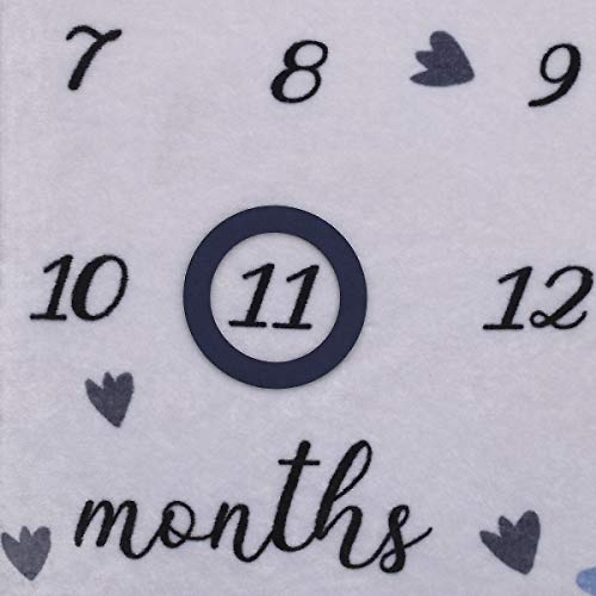 Carter's Dino Adventure Gray & Blue French Fiber Baby Milestone Blanket, Grey, Blue, Navy