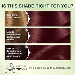 Garnier Hair Color Nutrisse Nourishing Creme, 56 Medium Reddish Brown (Sangria) Permanent Hair Dye, 2 Count (Packaging May Vary)
