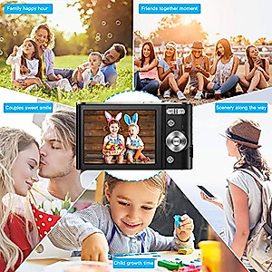 Digital Camera 2.7K 44MP Camera, VAFOTON 2.8" LCD Rechargeable Mini Compact Pocket Camera with 16X Zoom for Adult Seniors Students Kids Beginner