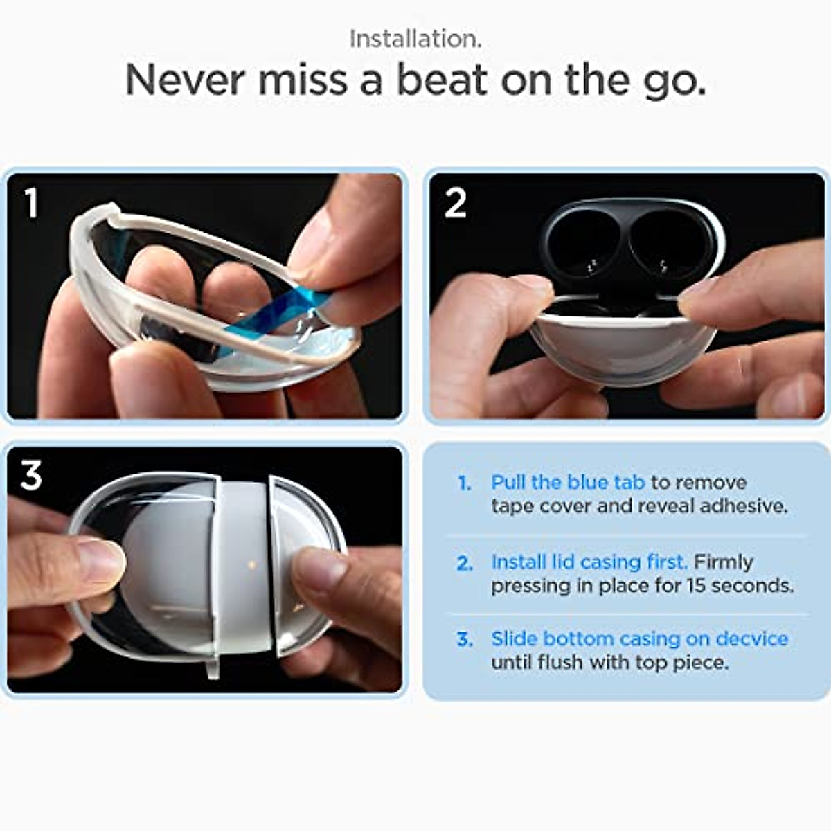 Spigen Ultra Hybrid Designed for Google Pixel Buds Pro Case - Charcoal