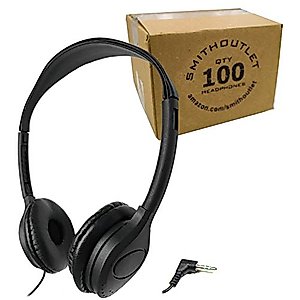 SmithOutlet 100 Pack Over The Head Low Cost Headphones in Bulk