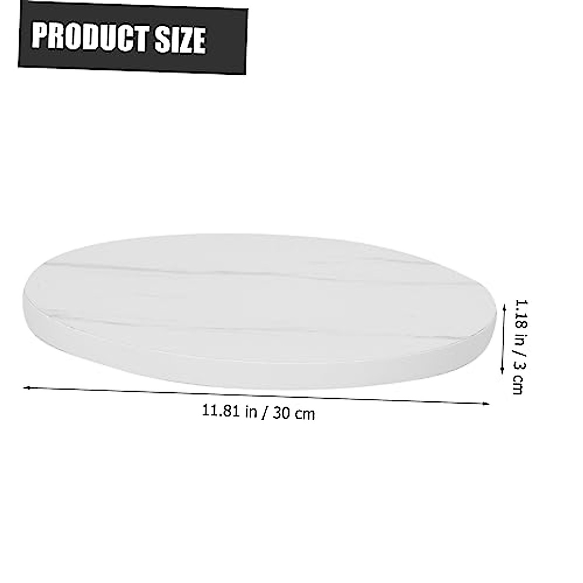 Yardwe Table Turntable Spices Turntable Round Kitchen Organizer Turntable Organizer grazing Tray Susan Cupboard Susan Organizer Seasoning Pot Rack Wood Planks Dining Table to Rotate White