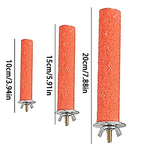 HBaby Parrot Perch Stand Toy Wooden Bird Perch Stand Birds Paw Grinding Rough-surfaced Stick Cage Accessories for Cockatiels,Cockatoo,Lorikeet,Random Color