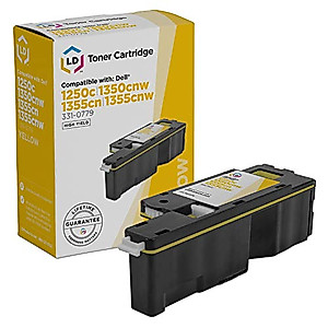 LD Compatible Toner Cartridge Replacement for Dell 331-0779 WM2JC High Yield (Yellow)