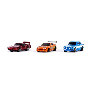 Jada Toys Fast & Furious 1.65" Nano 3-Pack Die-cast Cars, Toys for Kids and Adults, Multi (JAN31124)