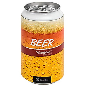 Rainbow Socks - Men Women Funny Beer Can Socks - 1 Pair - Size US 5.5-9 EU 36-40