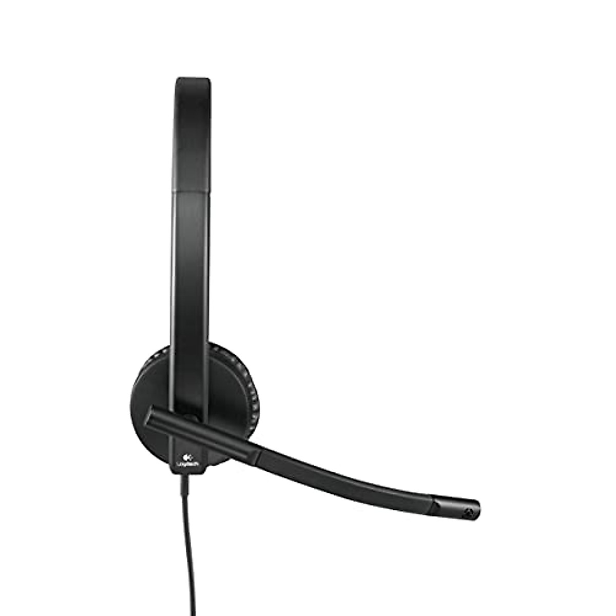 Logitech H570e Wired Headset, Stereo Headphones with Noise-Cancelling Microphone, USB, in-Line Controls with Mute Button, Indicator LED, PC/Mac/Laptop - Black