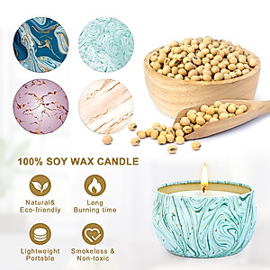 Christmas Candle Gifts - Scented Candles Gifts Set for Women, 4 Packs Aromatherapy Candles for Home Scented, 120H Long Burning Natural Soy Wax Candles Set for Birthday, Mother's Day, Valentine's Day