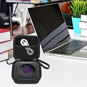 Elonbo Carrying Case for NETGEAR Nighthawk M1 MR1100 / M5 MR5200 / M6 / M6 Pro MR6500 5G Wireless WiFi Mobile Hotspot Router, Extra Interior Mesh Pocket Fits Cable, Black. (CASE ONLY)