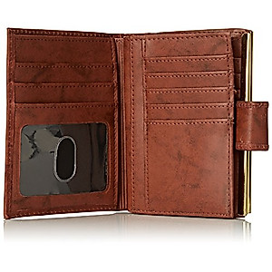 Buxton Heiress Double Cardex Wallet, Mahogany, One Size