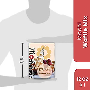 Mochi Waffle Mix Original Recipe - Rice Flour, Low Calories and Sugar - Essential Nutrients - 12 oz Healthy Daily Snacks by Mochiholic (Pack of 1)