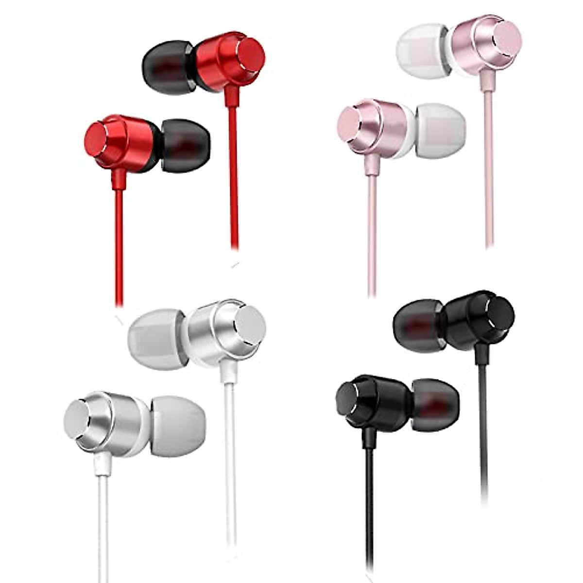 LUYANhapy9 Wired Headphones Earbuds,in-Ear Noise Cancelling Type-c Interface Magnetic Inhalation Ear-Type with Mic Black One Size