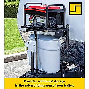 Stromberg Carlson CC-255 Trailer Tray - A-Frame Cargo Carrier for Outdoor and Generator Storage for RVs and Campers - Black