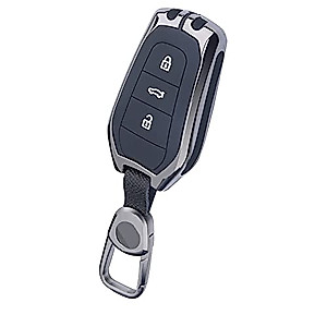 ZZBYFDC Car Keychain Cover Smart zinc Alloy Key case,Fit for Peugeot 208 308 508 3008 5008 Citroen C4 Picasso DS3 DS4 DS5 DS6