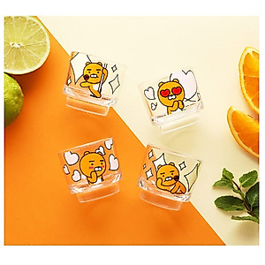 Kakao Ryan Soju Glasses Magic Alternating Temperature Soju Shot Glass set of 4