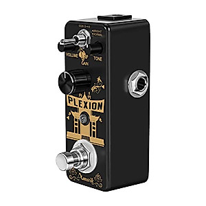 Amuzik Plexion Distortion Pedal for Guitar & Bass with Bright and Normal Mode True Bypass, AK-324