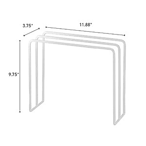 Yamazaki Dish Home Dishcloth Hanger | Steel | Towel Holder, One Size, White