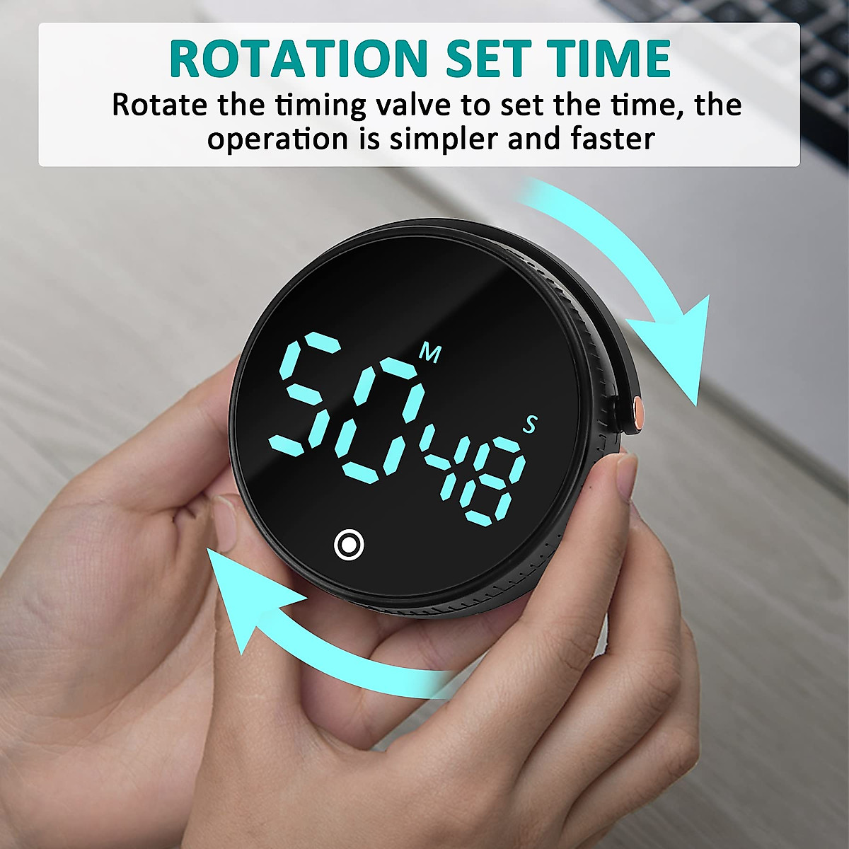 izBuy Digital Kitchen Timer for Cooling, Magnetic Classroom Timer for Kids, Large LED Display Stopwatch Countdown Visual Timer Clock for Teacher Workout Egg Seniors
