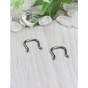 Ocptiy 16G G23 Titanium Septum Rings Piercing Jewelry for Women 16 Gauge Implant Grade Septum Ring U Shaped Hypoallergenic Medical Steel Metal Septum Nose Rings Hoop Piercing Jewelry Retainer Men 8mm