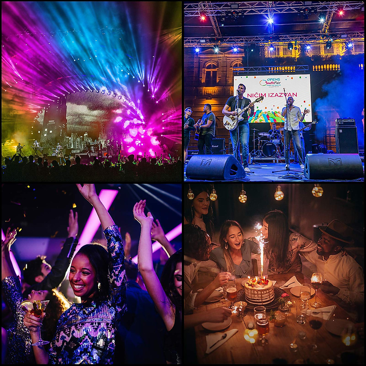 Litake 36 LED Stage Lights,Sound Activated DJ Par Stage Uplights Packages,RGB DJ Party Lights Remote & DMX Controlled, DJ Uplighting for Events Festival Party Church Concert,2 Packs