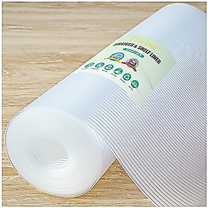 BALEINE Shelf Liner Drawer Liner, 12 in x 20 Ft BPA Free Cabinet Liner Non-Toxic Non-Slip Washable Oil Resistant Kitchen Liners (12''x20', 1 Roll)