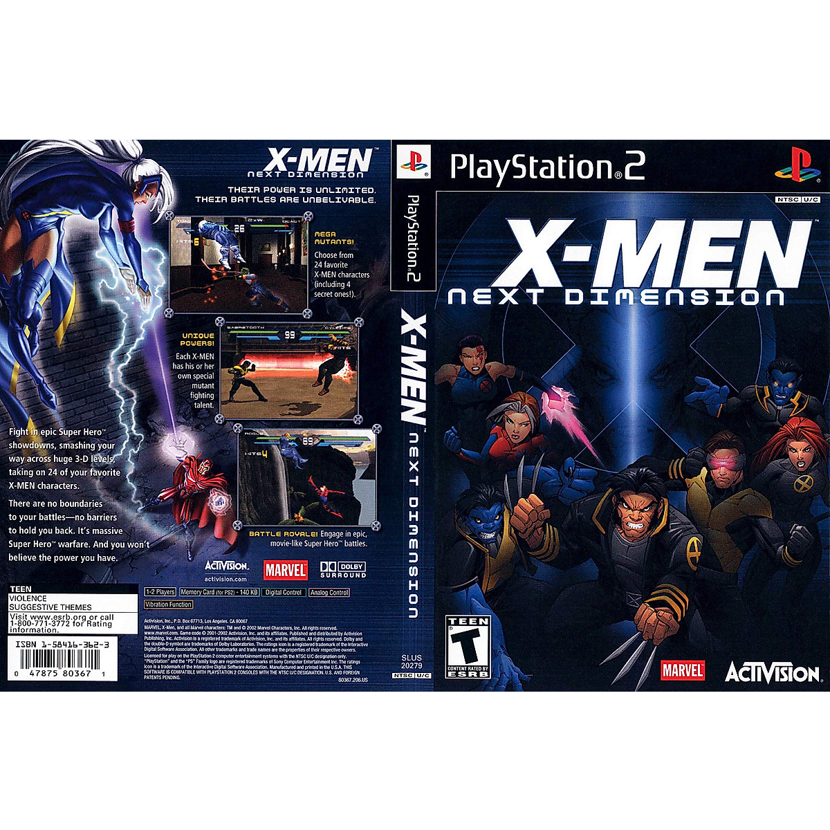 X-men: Next Dimension - PlayStation 2 (Renewed)