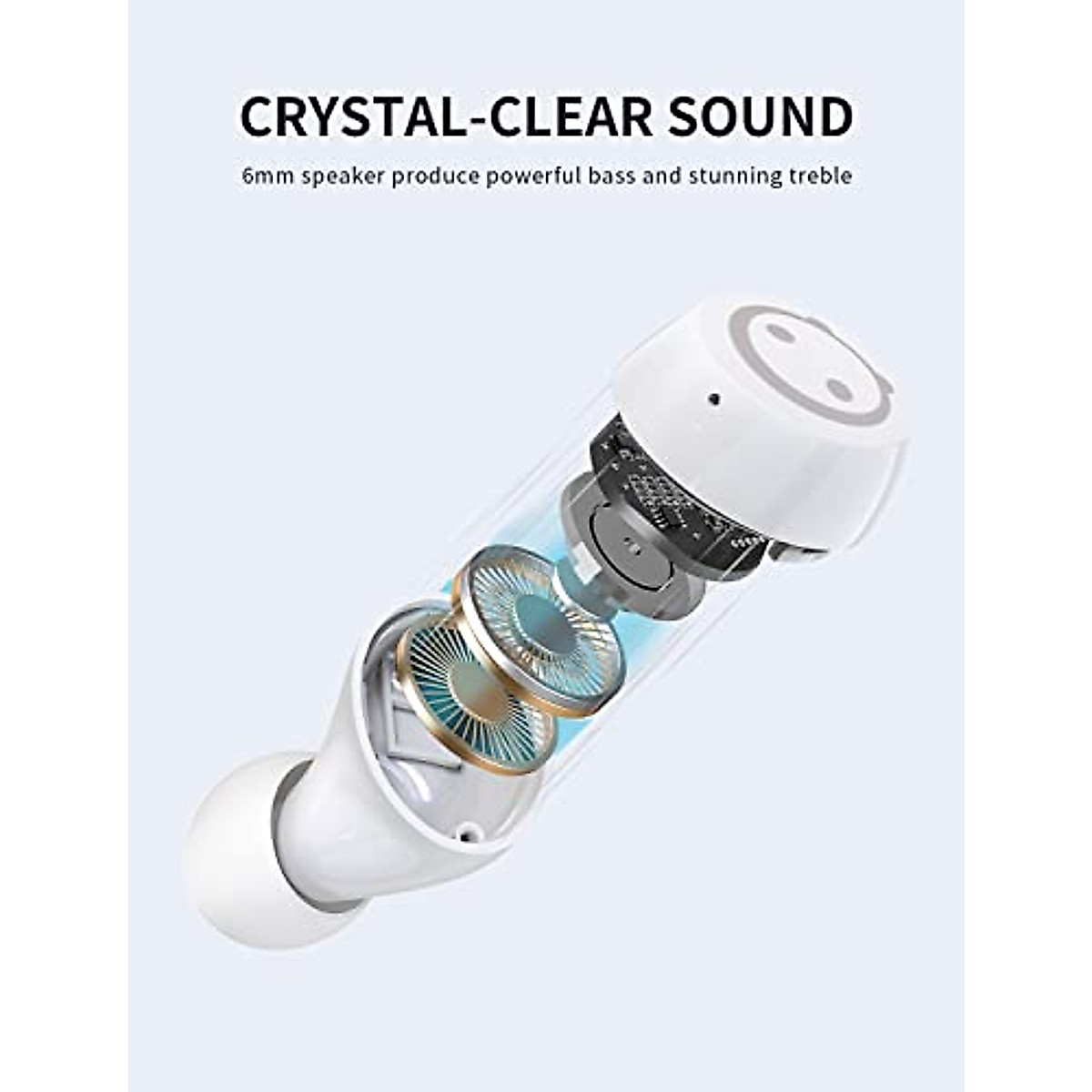 Togetface Wireless Earbuds for Kids,with Cute Panda Comfort&Lightweight Design Noise Cancellation Earphone for Girl Women Sport Bluetooth 5.0 in Ear Headphone with Mini Portable Charging Case