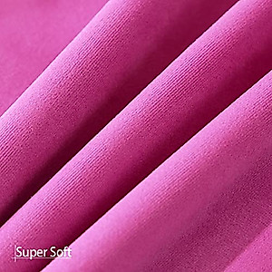 CARRIE HOME Pink Velvet Throw Pillow Covers 18x18 Set of 4 Hot Pink Light Blush Pink Room Decor Throw Pillows 18 x 18 Soft Decorative Pillows for Bedroom & Living Room (No Inserts)