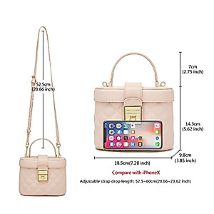 FOXLOVER Designer Hangbags for Women Small Crossbody Bag Clutch Purse Casual Fashion Shoulder Bag (Pink A)