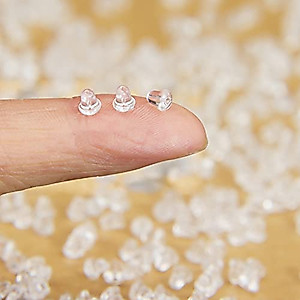 Earring Backs for Studs 200pcs Earring Back Soft Clear Ear Safety Back Pads Backstops Bullet Clutch Stopper Replacement for Fish Hook Earring Studs Hoops