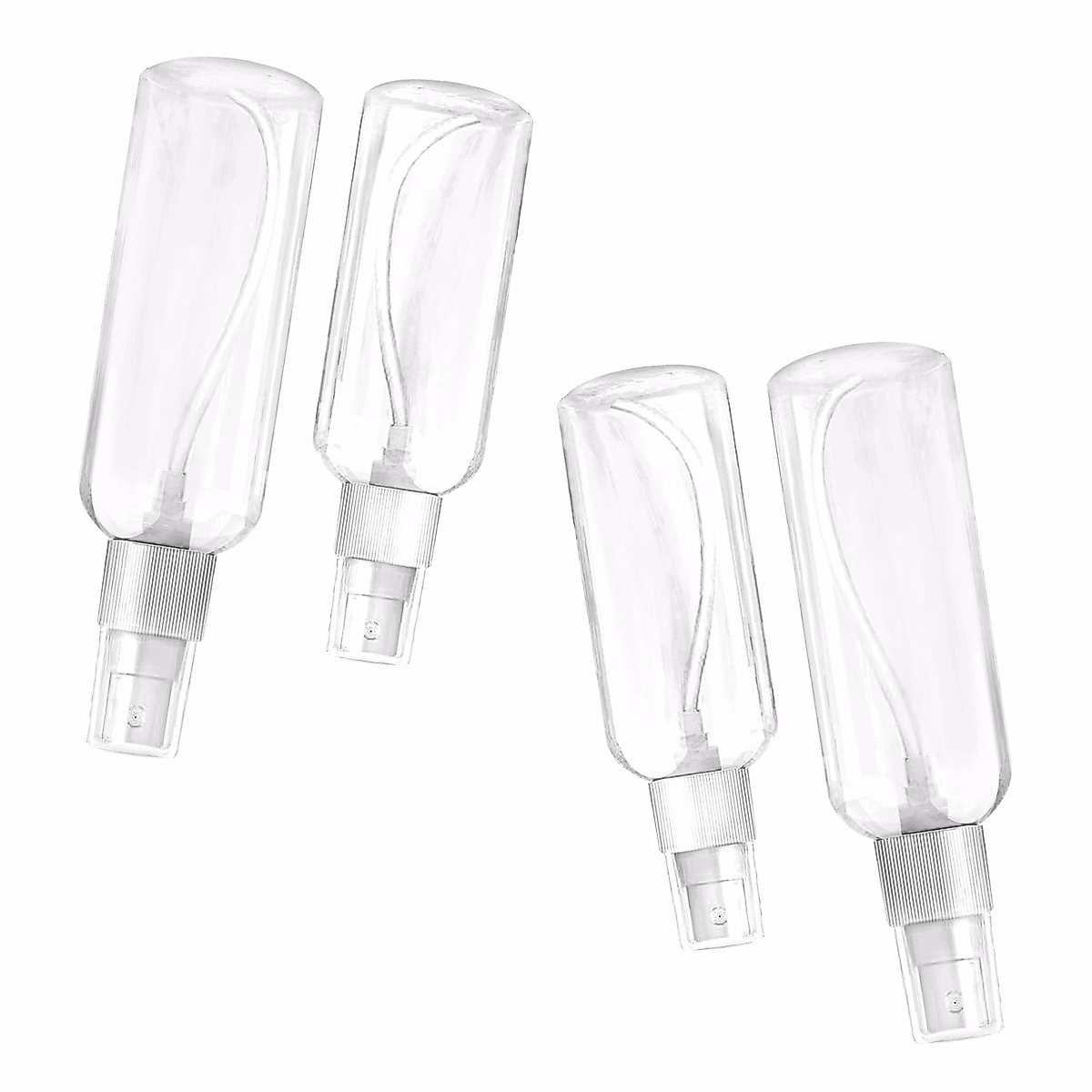 HAALII Small Spray Bottle, Spray Bottles, Clear Empty Fine Mist Plastic Mini Travel Bottle Set, Small Refillable Containers, 2 * 50ml, 2 * 100ml